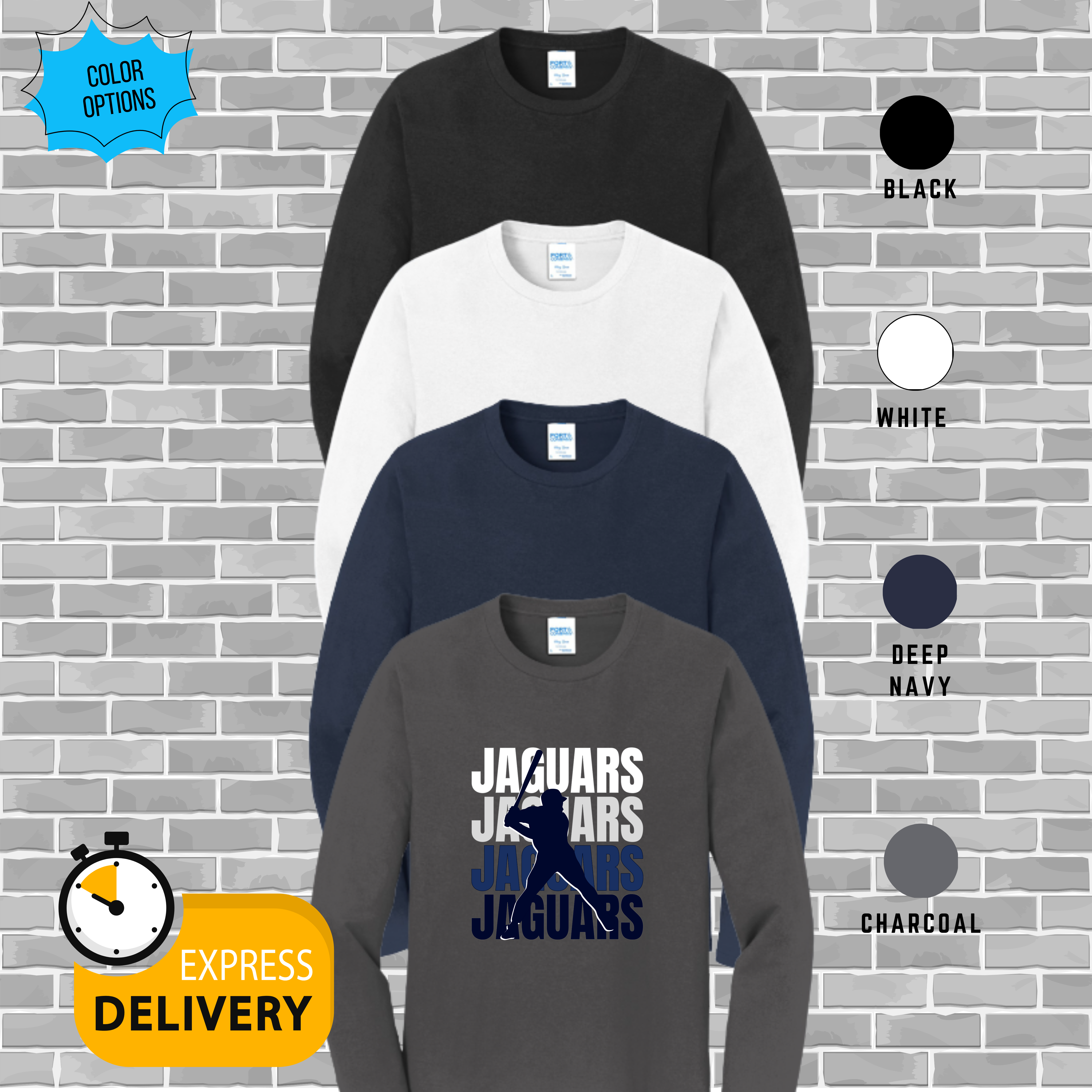 Jolliff Baseball Port & Company Long Sleeve Fan Favorite Blend Tee ...